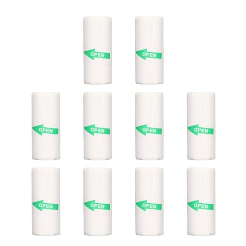 10 Rolls Mini Thermal Printer Sticker Paper,Photo Printer Thermal Paper Rolls Instant Camera Refill Paper, Mini Printer Sticker Paper 57 X 25mm,Mini Sticker Receipt Printer Paper