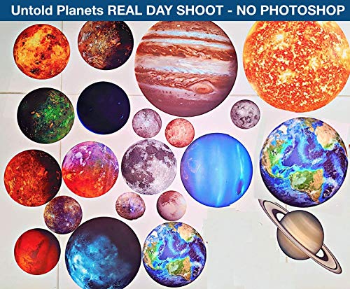 195+PCS Glow in The Dark Planets for Ceiling Decorations, Star Stickers Sun, Moon Pluto Wall Stickers for Kids, Boys Room Decor, Wall Decals Christmas Gift