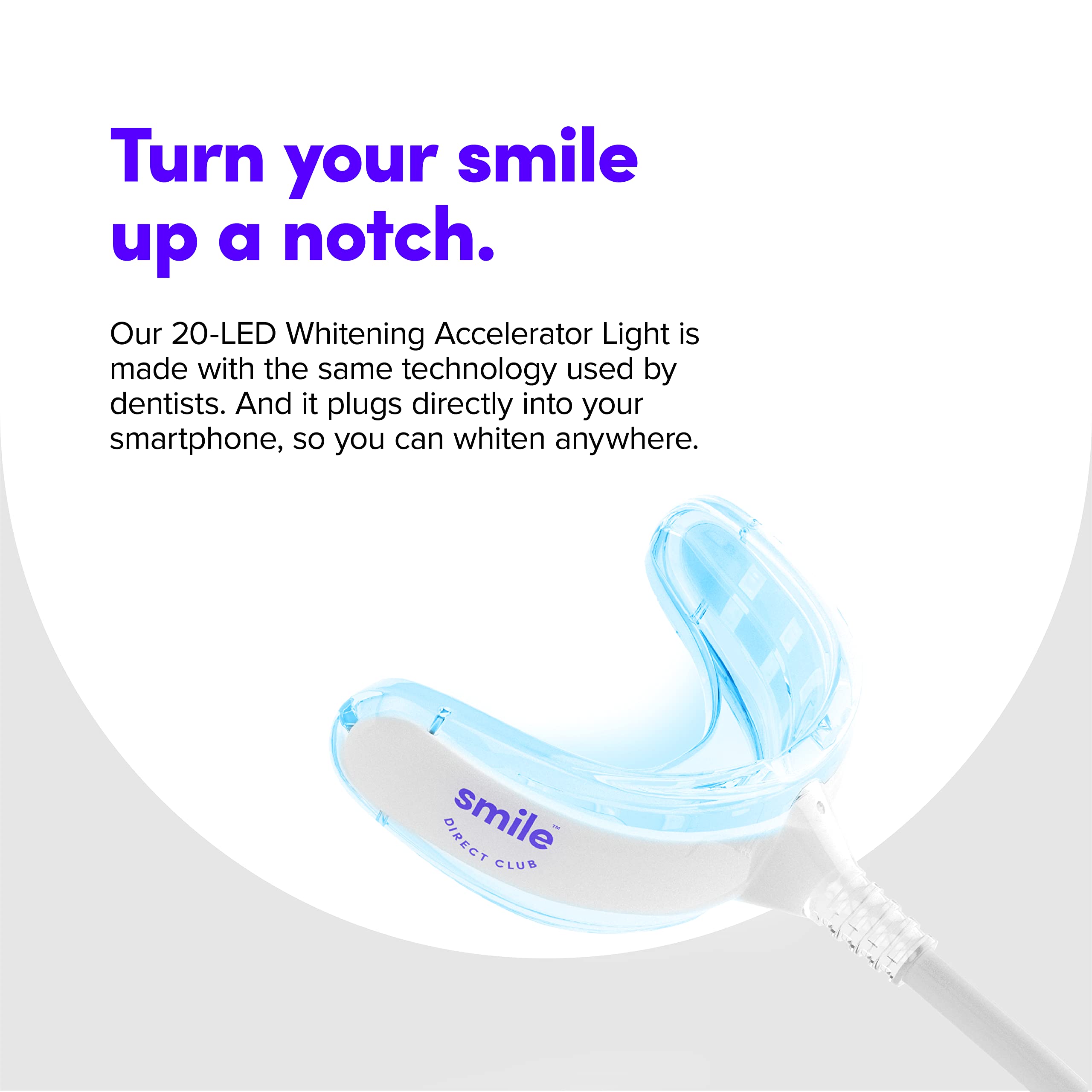 SmileDirectClub Teeth Whitening Kit with LED Light - 9 Pack Gel Pens - Professional Strength Hydrogen Peroxide - Pain Free and Enamel Safe - Up to 9 Shades Whiter in 1 Week