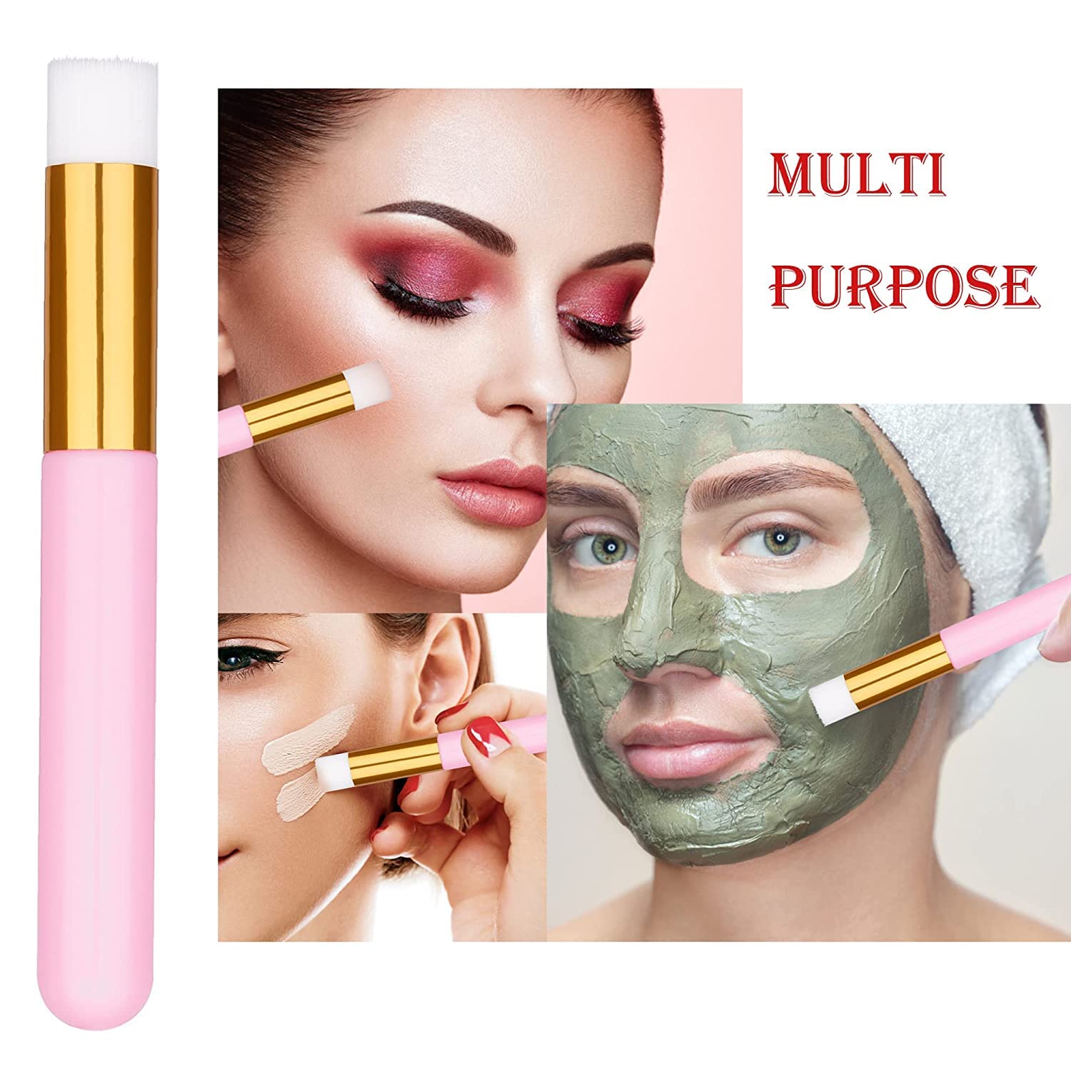 20PCS Lash Shampoo Brushes Lash Cleanser Brushes Nose Pore Deep Cleaning Brush, Peel Off Blackhead Brush Remover Tool Facial Cleansing Brushes Eyelash Extensions Blackhead Brush Washing Brush (Pink)