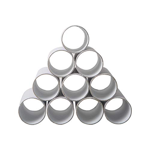 30 Pack Craft Rolls - Round Cardboard Tubes - Cardboard Tubes for Crafts - Craft Tubes - Paper Tube for Crafts - 1.57 x 3.9 Inches - White