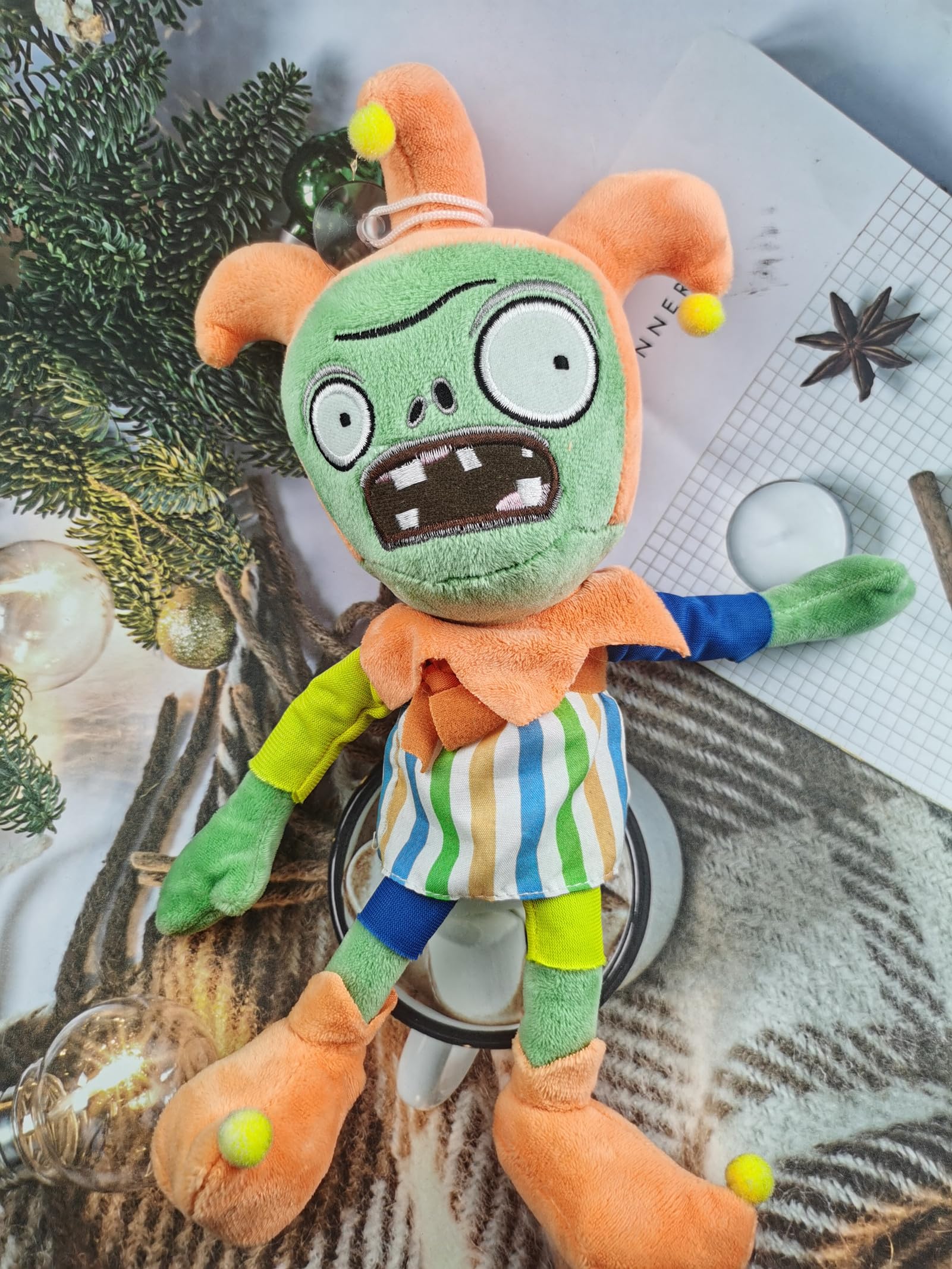 12" Plants and Zombies Jester Plush Zombies Toys Normal Zombies PVZ Plushies 1 2 Stuffed Soft Doll Jester Zombies New