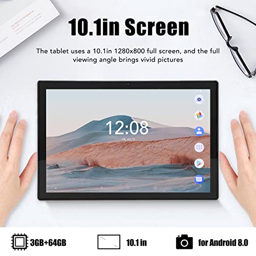 10.1in HD Tablet, 100‑240V Tablet PC 4G Calling for Learning (US Plug)