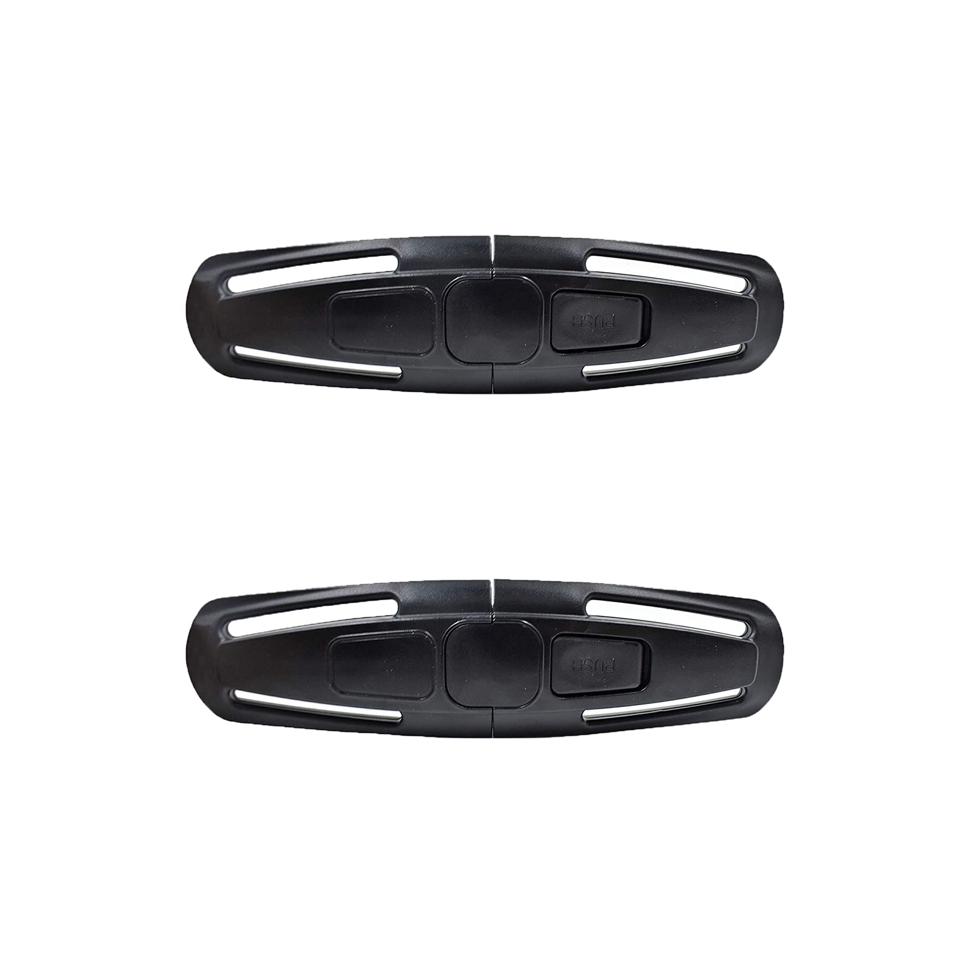 2 Pack Seat Chest Harness Clip Seat Safety Belt Clip Buckle Lock Stroller Chest Clip Universal Replacement for Baby and Kids Trend, Adjustable Guard (Black)