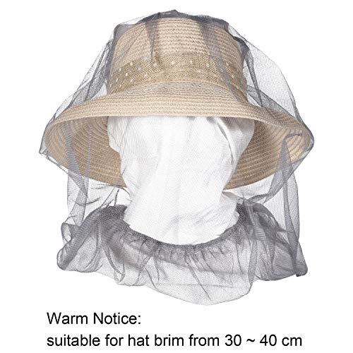 4 Pack Head Net Face Netting Neck Cover Netting Mesh Net for Outdoor Activity (Big Size, Grey)