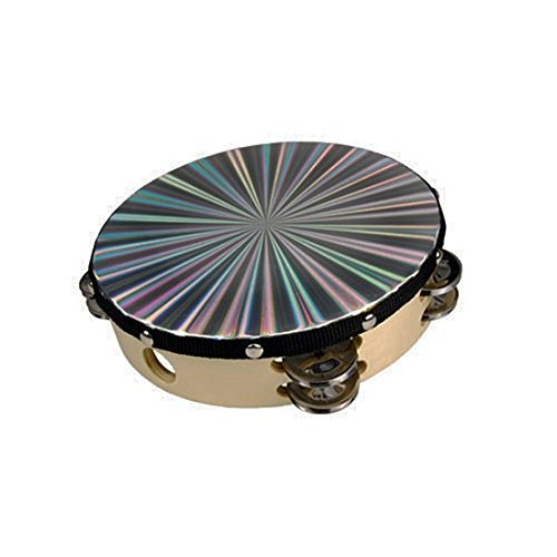 2 Pack 8" 3D Tambourine Music Double Row Jingle Percussion Instrument Church