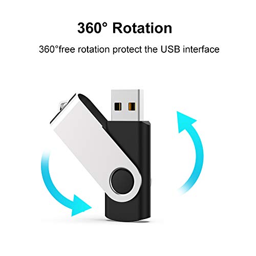20 Pack Bulk 8GB USB Flash Drive, MONGERY USB 2.0 Memory Stick Swivel Thumb Drives Jump Drive for PC Laptop Computer (20Pack, 8GB)