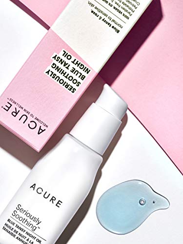 Acure Seriously Soothing Starter Kit - 100% Vegan & For Dry to Sensitive Skin, Includes Cleansing Cream, Cloud Cream, & Day Cream, Serum Stick & Blue Tansy Night Oil, 5 Count