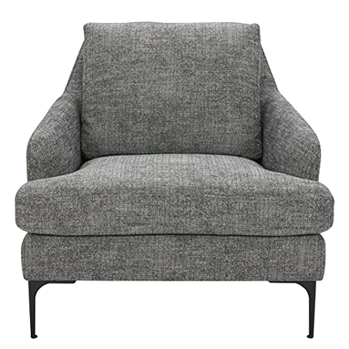 Amazon Brand β Rivet Modern Living Room Accent Chair with Metal Legs, 35.4"W, Dark Gray