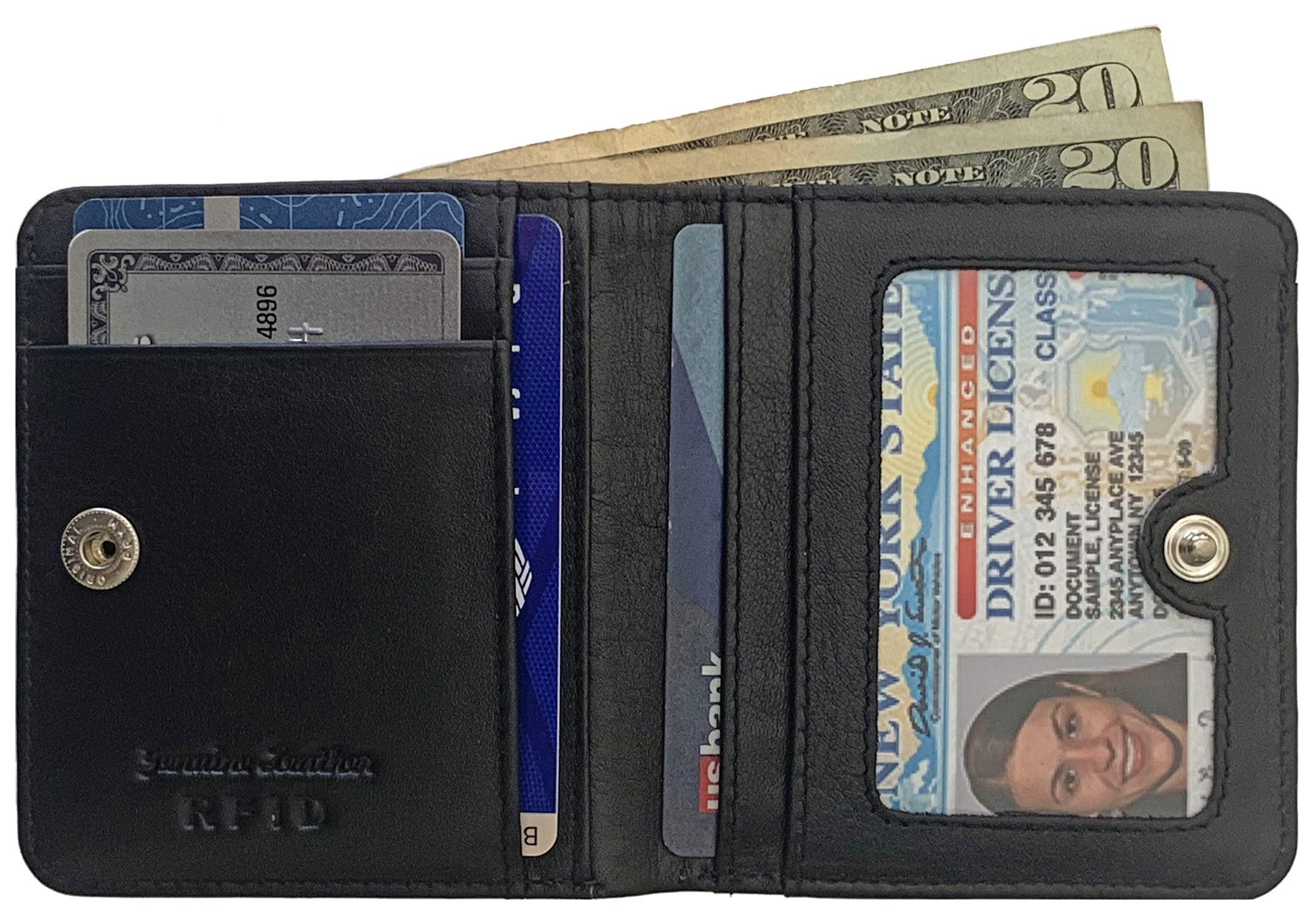 123 Cheap Checks Personalized RFID Leather Womens Mini Wallet With Credit Card Holders and Coin Pocket - Red/Black