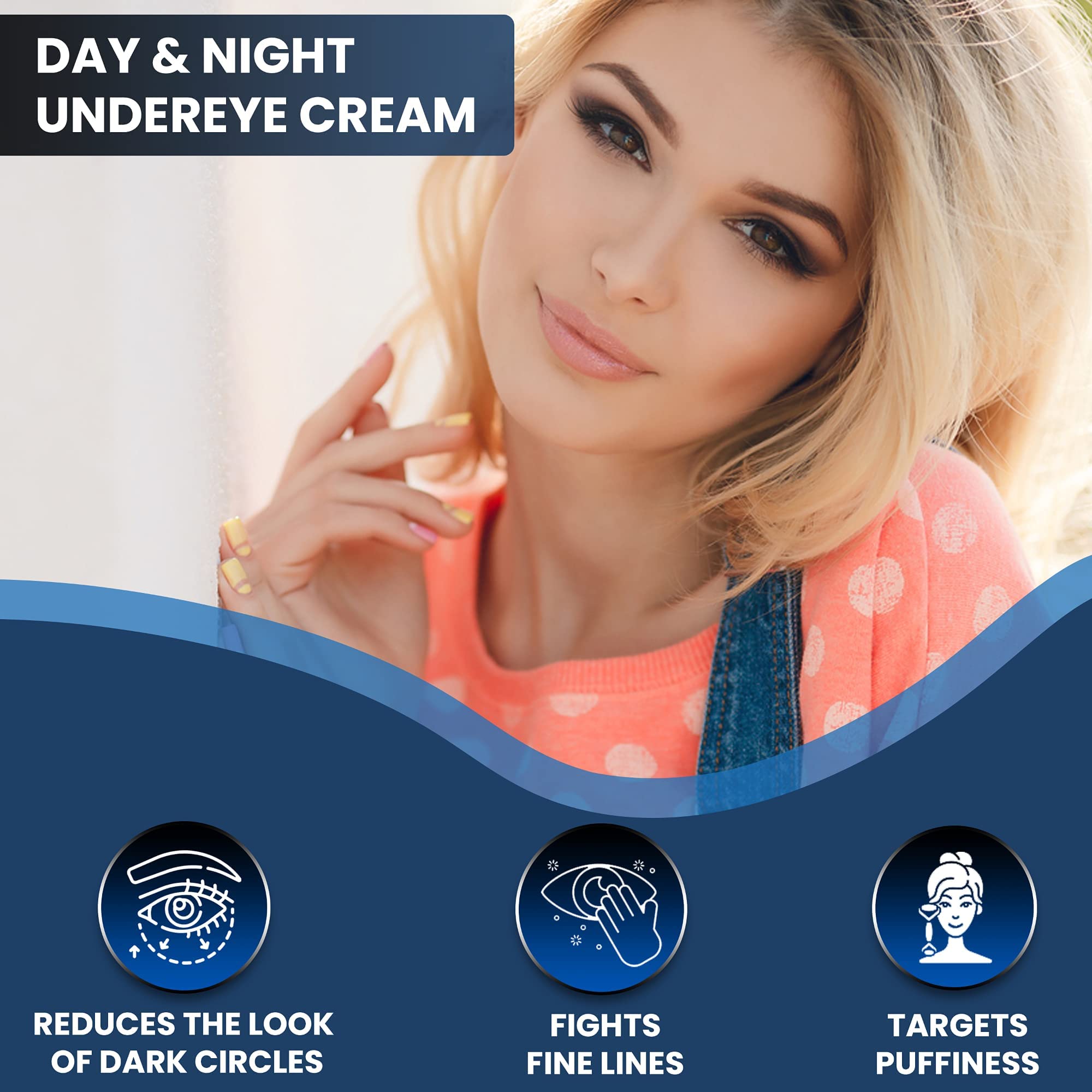 Luma By Laura Day & Night Tripeptide Cream for Under Eye Bags, Dark Circles, Puffiness, Wrinkles & Crow’s Feet - 1oz. (30ml)