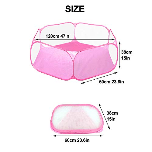 2 Packs of Square Plush Guinea Pig Bed and 1 Small Animals Playpen, Cozy Hamsters Sugar Glider Hedgehog Sleep Bed, Rabbit Cage Accessories Mat