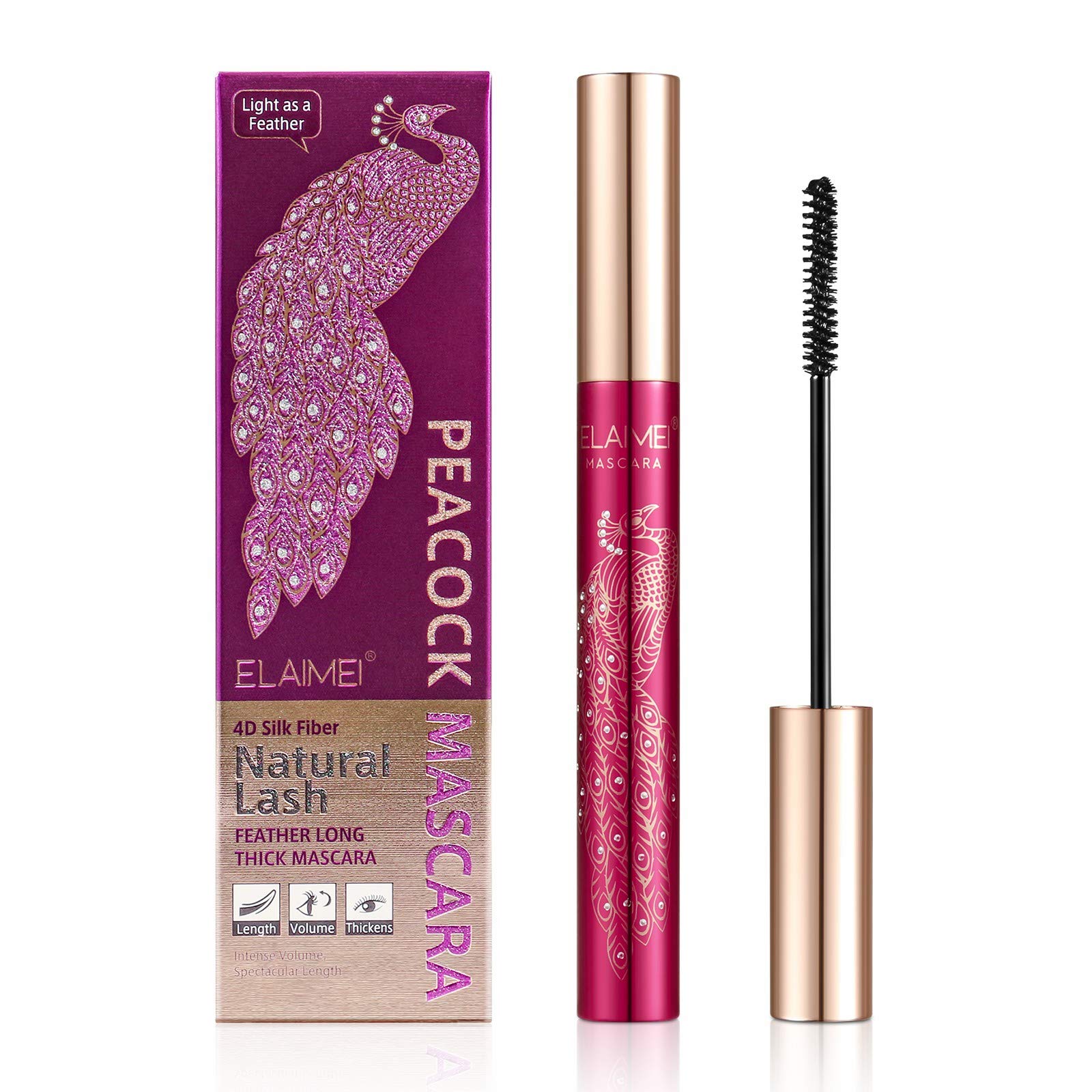 4D Magic Silk Fiber Lash Mascara- Waterproof & Hypoallergenic Easily to Create Amazing Make-up by Thicker,Long Lasting and Curly Eyelashes