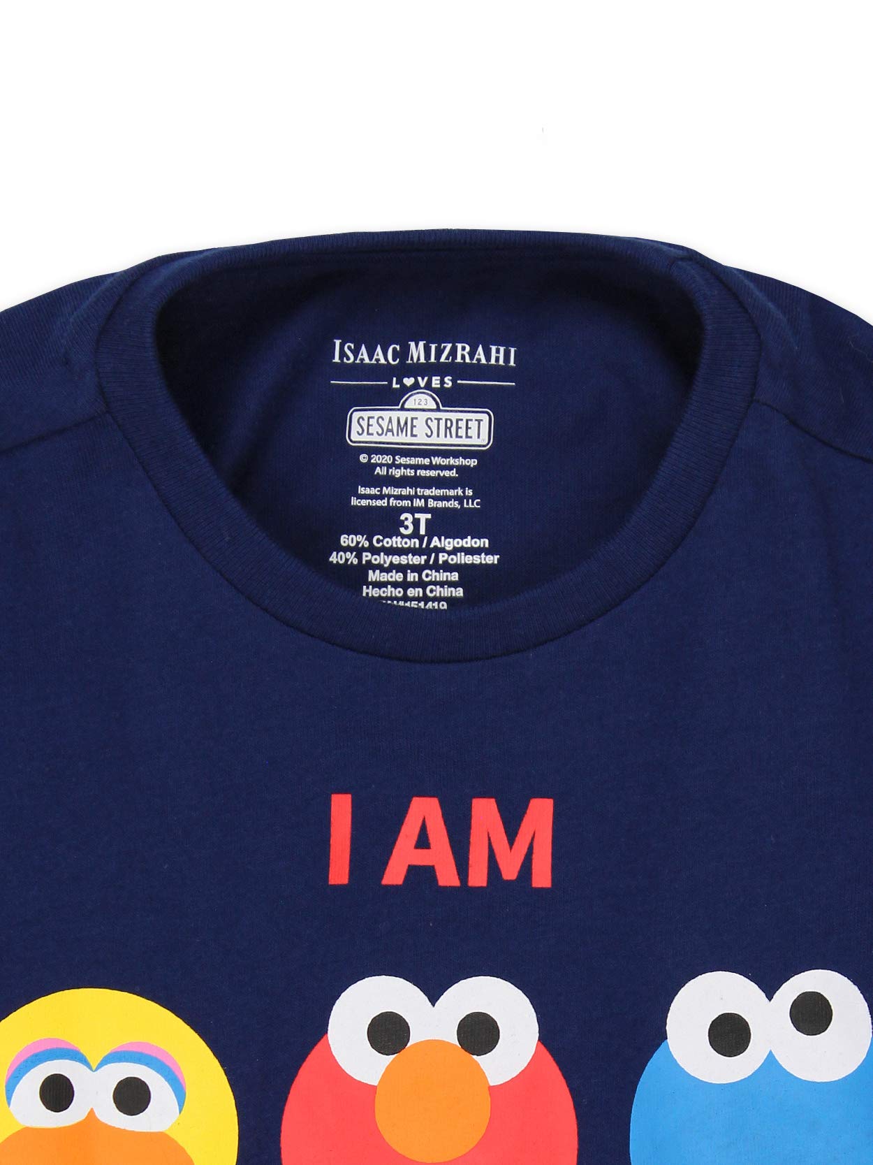 Isaac Mizrahi Loves Sesame Street Elmo Toddler Baby Long Sleeve T-Shirt Tee (2T, Navy)