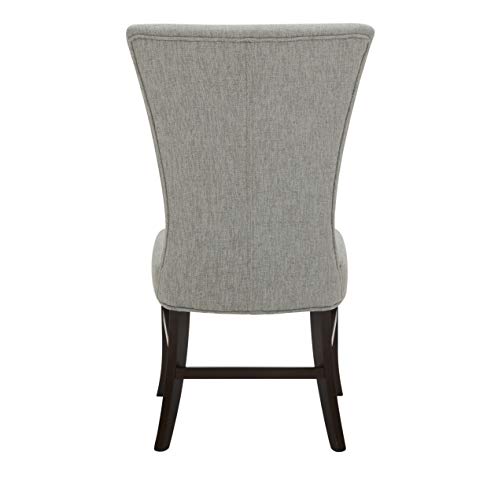 Amazon Brand β Stone & Beam Reinhart Classic Upholstered Dining Chair, 20.5"W, Set of 2, Light Gray