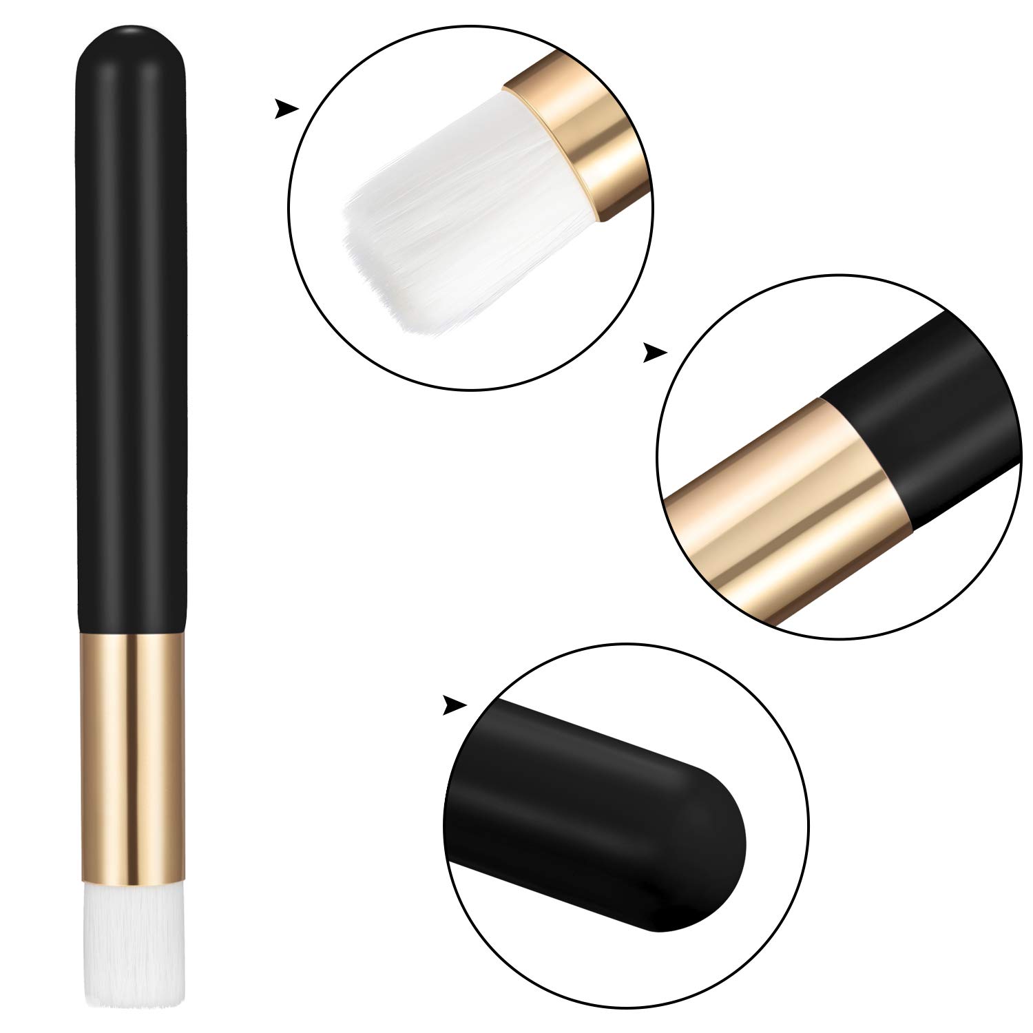 20 Pieces Lash Shampoo Brushes Peel Off The Blackhead Brush Remover Tool Nose Pore Deep Cleaning Brush Facial Cleansing Brushes Eyelash Extensions Blackhead Brush for Women Cosmetic Tools, Black