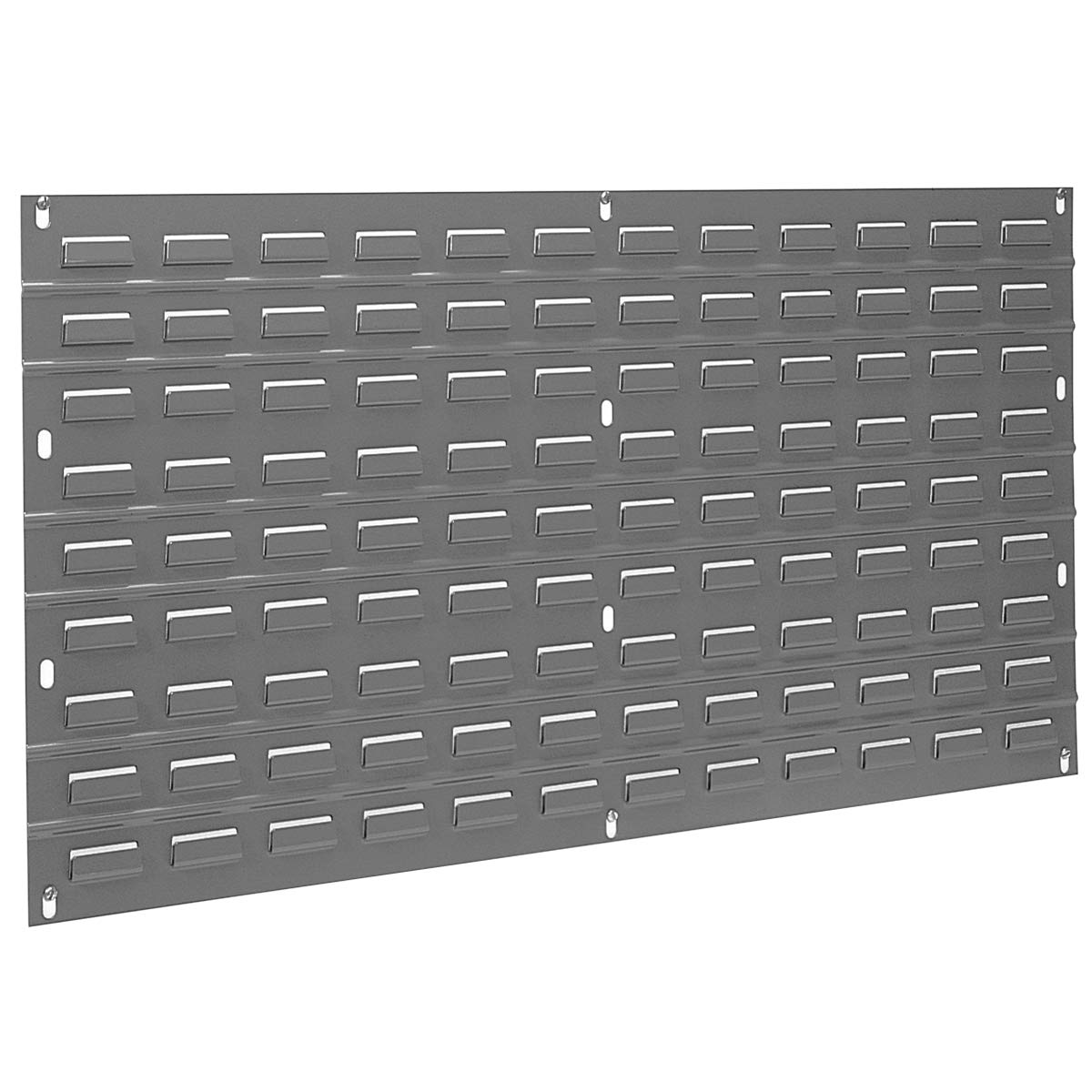 Akro-Mils 30136 Louvered Steel Wall Panel Garage Organizer, (36 x 19-Inch), Grey, (1-Pack) & 30210YEL AkroBins Plastic Storage Bin Hanging Stacking Containers, (5x 4x 3Inch), Pack of 24, Yellow