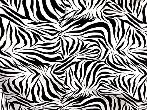 AMORNPHAN Set of 3 Black and White Animal Printed TC Cotton Fabric Leopard Zebra Cow Fat Quarters for DIY Sewing Crafts 18" x 22"