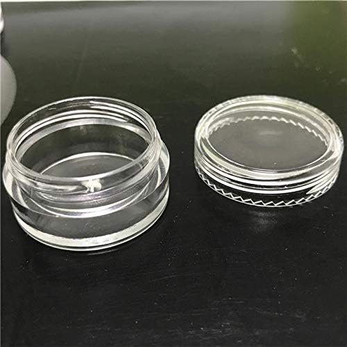 100PCS 5G/5ML Cosmetic Containers With White Lids Sample Gram Plastic Containers Lotion Jars for for Scrubs, Oils, Salves, Creams, Lotions - BPA Free