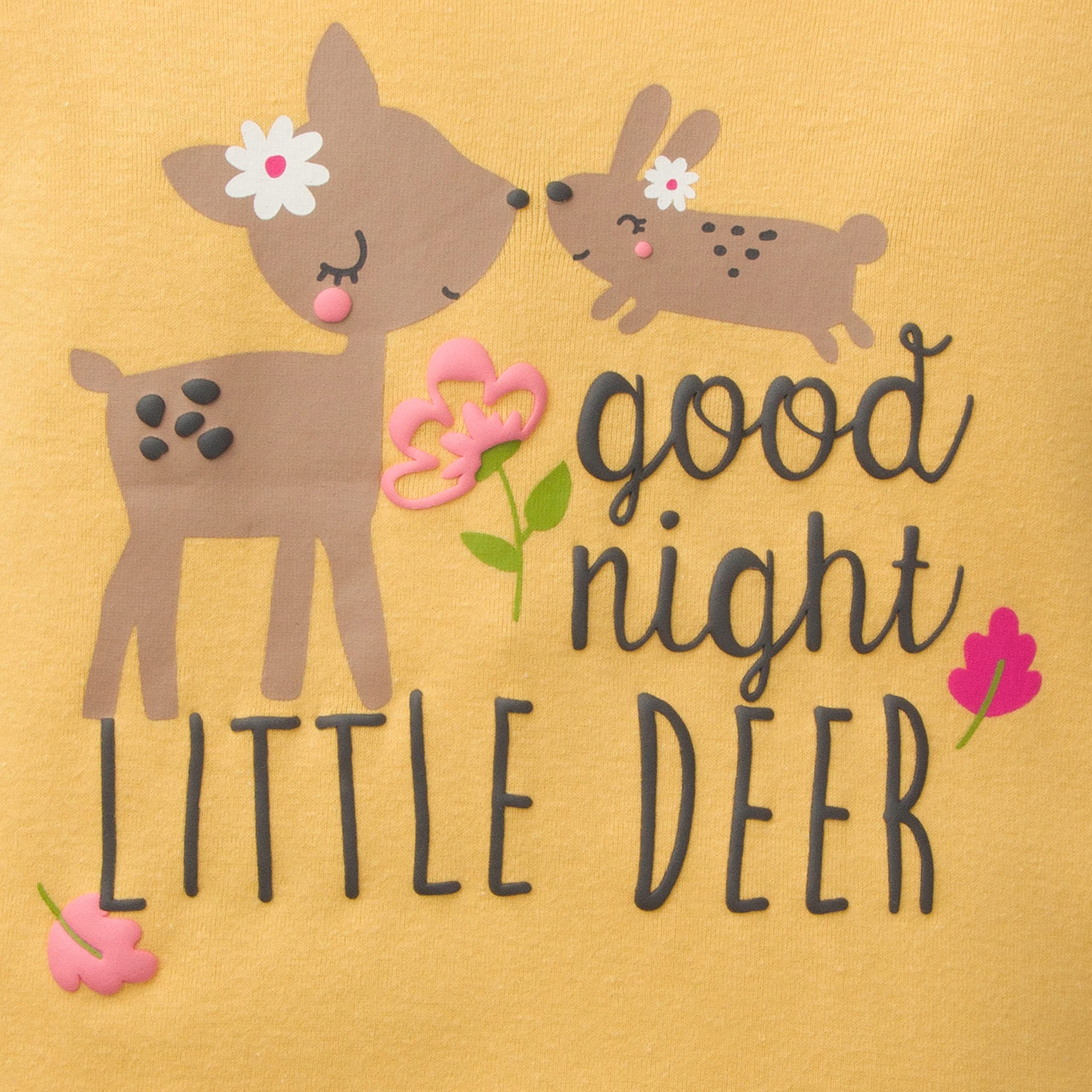 GerberBaby GirlsToddler Snug Fit 4-Piece Pajama SetYellow Deer18 Months