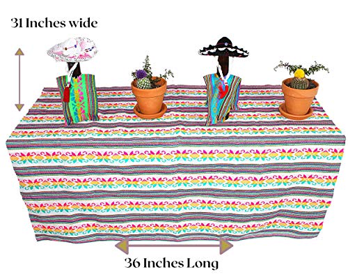 2 Yards Mexican Fabric, White Fabric by The Yard, Mexican Embroidered, Fiesta Decoration, Cinco de Mayo, Tela Mexicana.