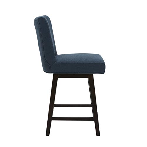 Amazon Brand β Stone & Beam Esme Memory-Swivel Counter-Height Barstool, 39.4"H, Cadet Blue
