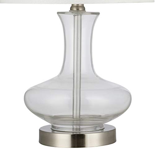 Amazon Brand β Stone & Beam Contemporary Glass Table Lamp with Narrow-Necked Body, LED Bulb Included, 20.25"H, Clear