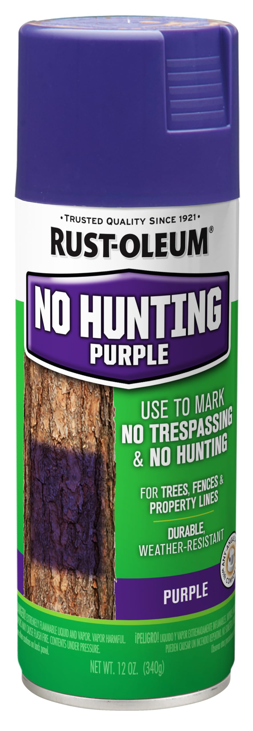 Rust-Oleum 270970-6PK Specialty No Hunting Purple Spray Paint, 12 oz, 6 Pack