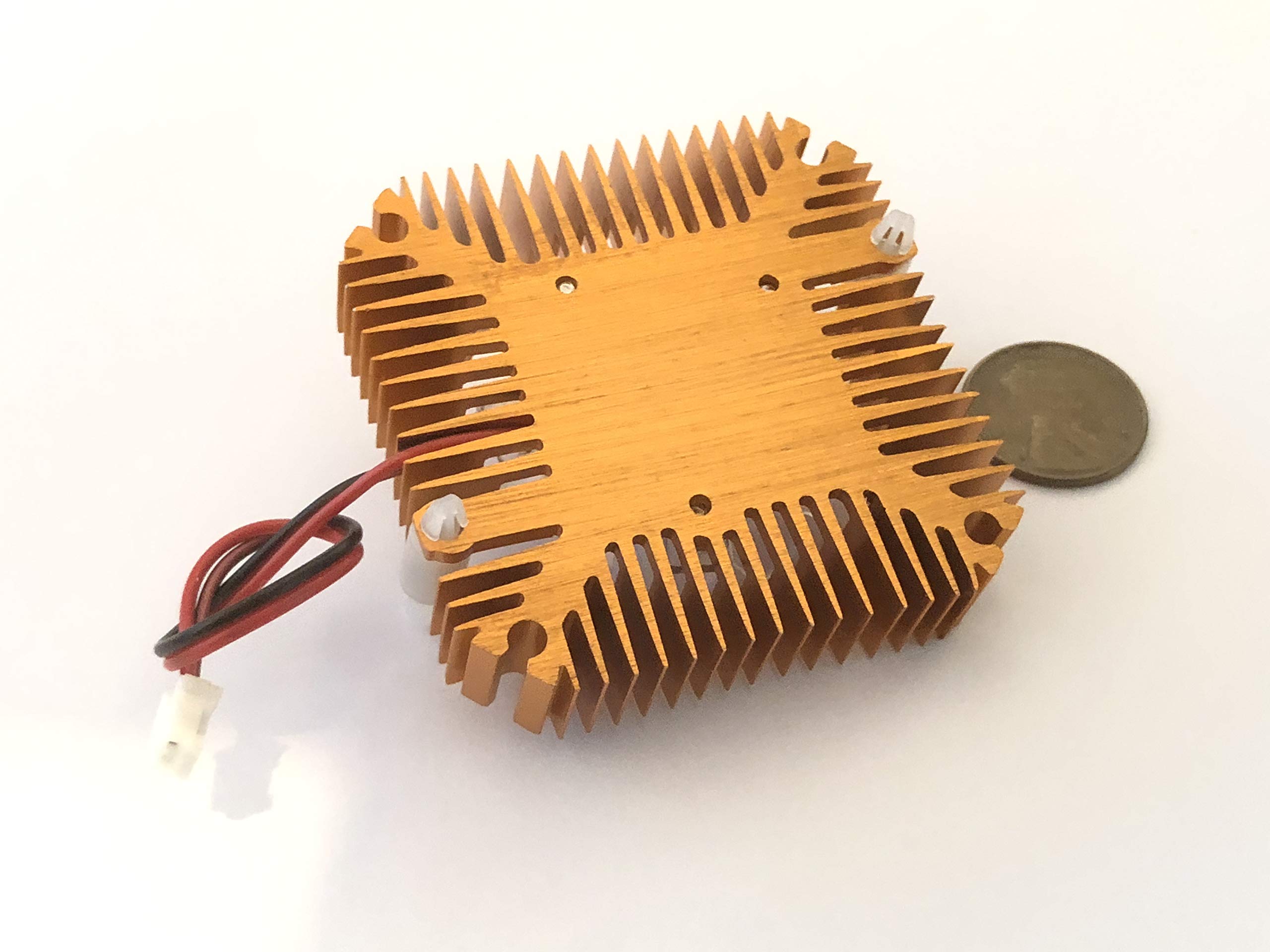 2 Pieces copper 12v 55mm 2PIN Aluminum Cooling Fan Heatsink Cooler VGA CPU A8
