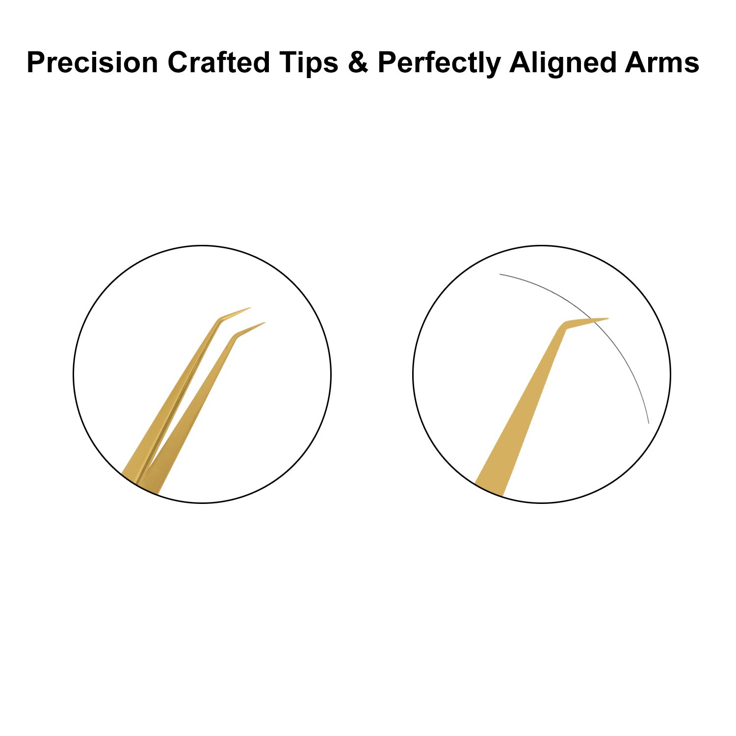 14cm Metaleks Lash Tweezers Japanese Steel Lash Extension Tweezers 45 Degree Angular Tip. (Golden Titanium Coated.)