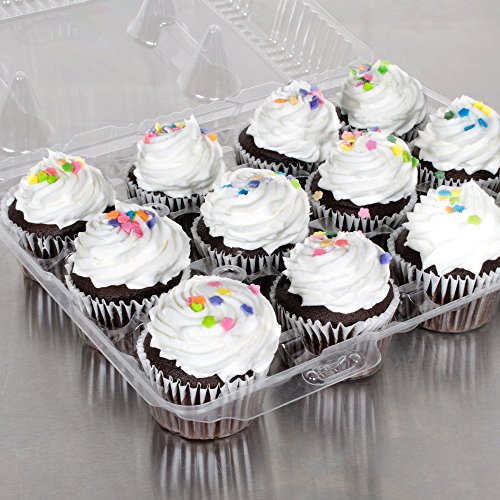12 Compartment plastic Cupcake Boxes 12 Cavity Cupcake Container,12 Cupcake Container Cupcake Box, 12 Compartment Cupcake Containers disposable dozen cupcake containers (10 12 Pack Cupcake Containers