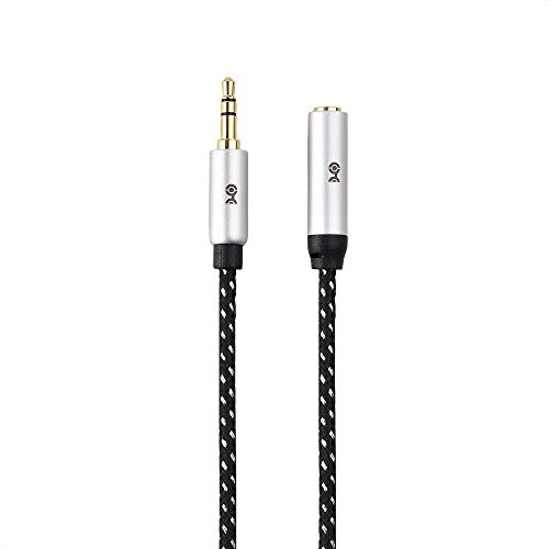 Cable Matters 2-Pack Headphone Extension Cable 10 ft (3.5mm Extension Cable/Aux Extension Cable, Aux Cord Extension) in Black - 10 Feet