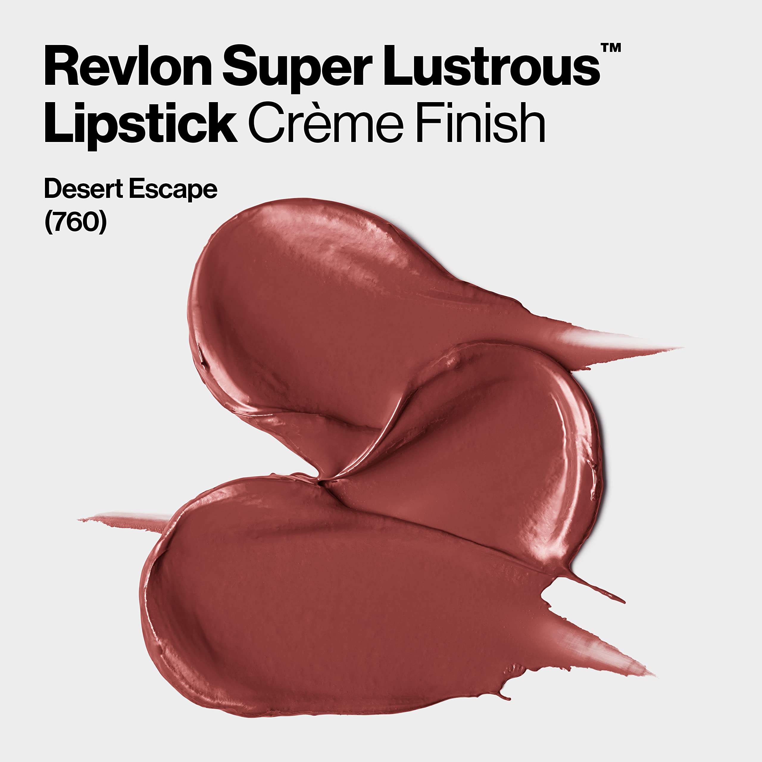 Revlon Super Lustrous Lipstick, Creamy Formula For Soft, Fuller-Looking Lips, Moisturized Feel, 760 Desert Escape, 0.15 oz