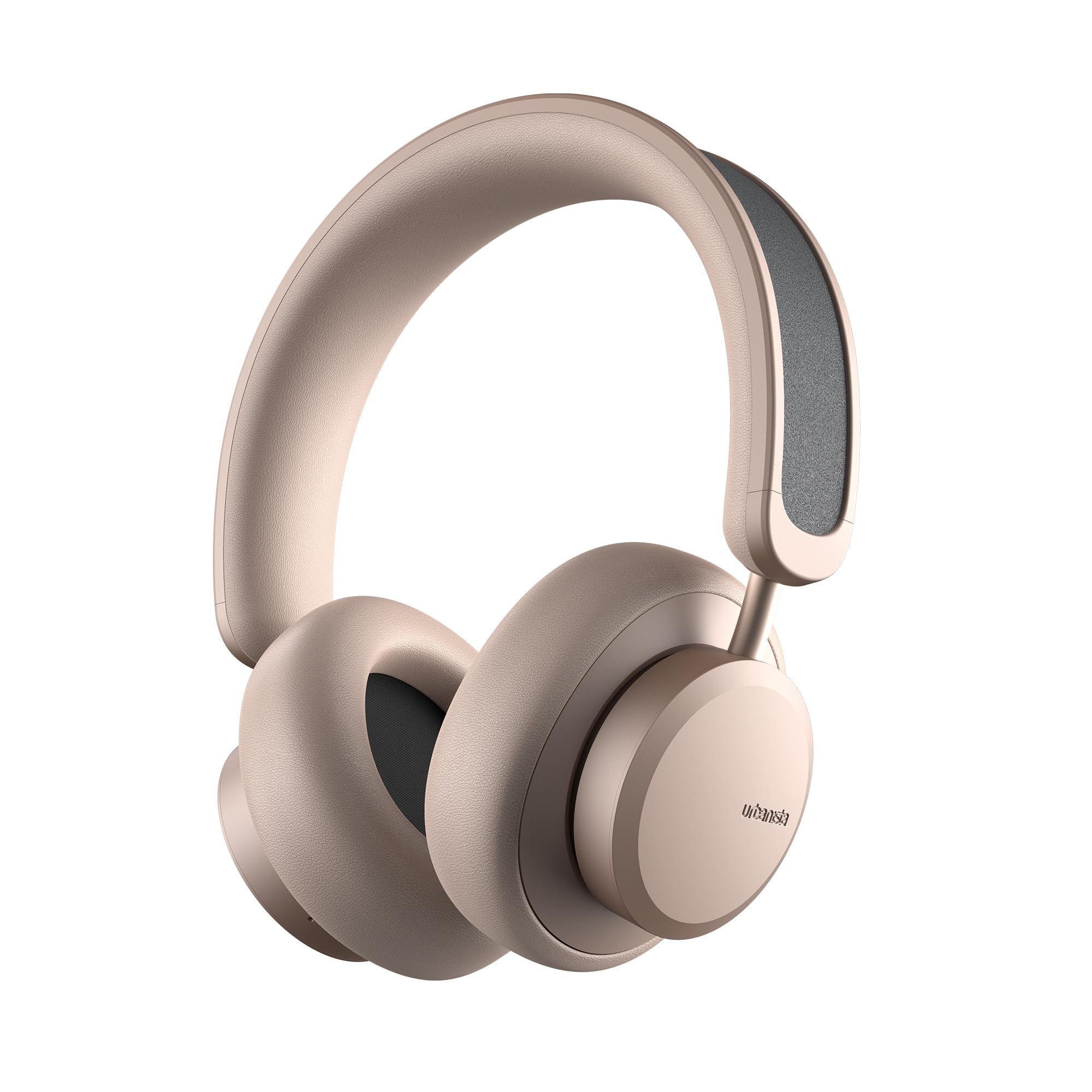 Urbanista Solar Powered Active Noise Cancelling Headphones with Infinite Playtime, Powerfoyle Self Charging Wireless Over Ear Bluetooth 5.0 Earphones, On Ear Detection, Los Angeles, Sand Gold