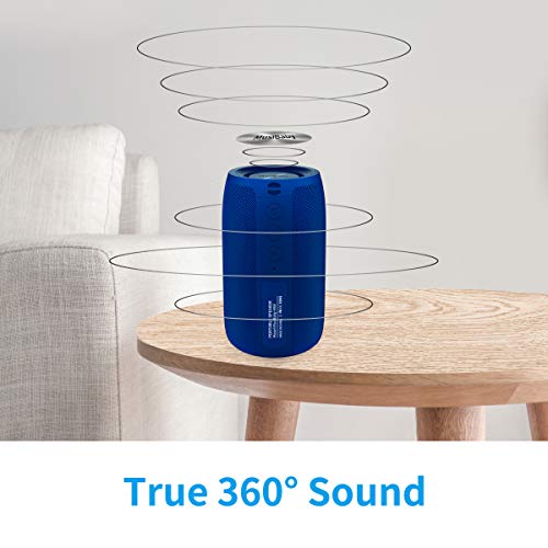 Bluetooth Speaker,MusiBaby Speakers,Outdoor, Portable,Waterproof,Wireless Speakers,Dual Pairing, Bluetooth 5.0,Loud Stereo,Booming Bass,1500 Mins Playtime for Home,Party(M68) (Blue)