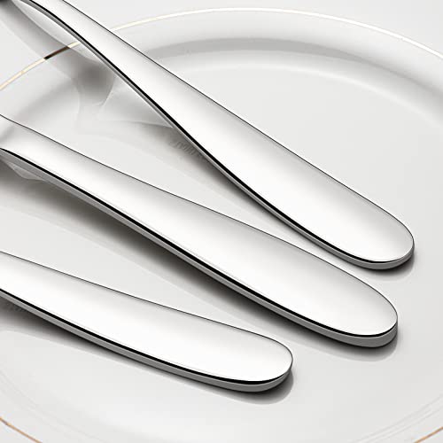 40-piece Silverware Set for 8, Stainless Steel Flatware Cutlery Set, Kitchen Utensil Tableware sets Include Spoon, Fork & Knife for Home, Dishwasher Safe