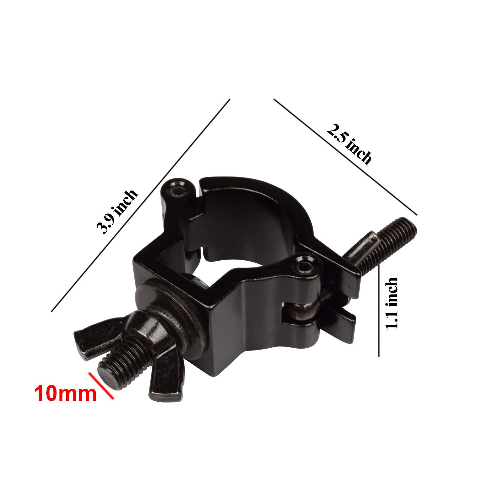 10 Pack Stage Lighting Clamp 1.26-1.38 Inch Lighting Mount Fits 32-35mm OD Pipe Duty 165lb Hook Clamp