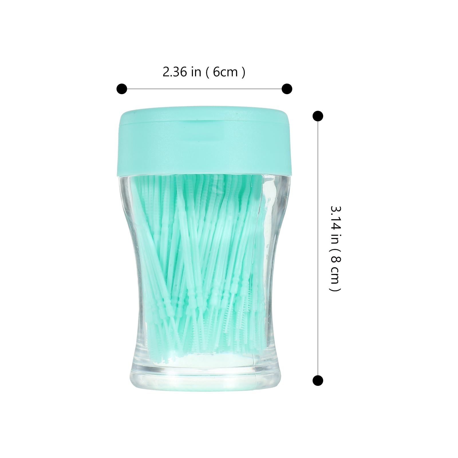 200pcs Double-Head Toothpicks Soft Plastic Oral Care Interdental Floss Cleaners Floss Picks,Braces flossers,Floss for Braces,Floss Sticks for Adults(Sky-Blue)