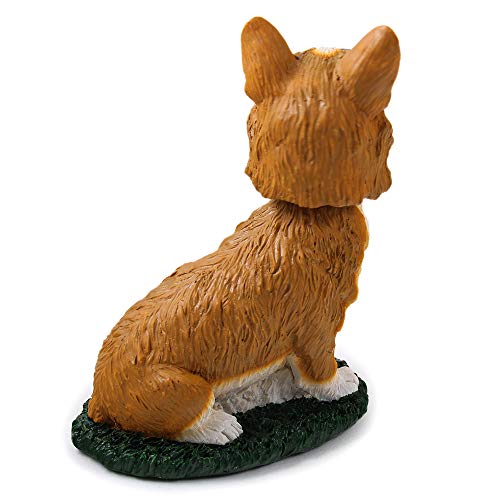 Animal Den Corgi Pembroke Dog Bobblehead Figure for Car Dash Desk Fun Accessory