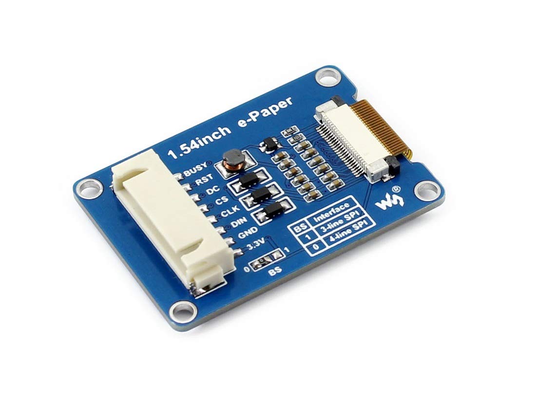 200x200 Resolution 1.54inch E-Ink Display Module Electronic E-paper Sreen with Embedded Controller SPI Interface Support Partial Refresh for Raspberry Pi/Arduino/Nucleo