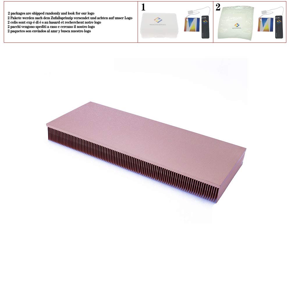 200x80x20mm Pure Copper Heatsink Skiving Fin Heat Sink for Electronic Chip LED Power Amplifier Cooling Cooler