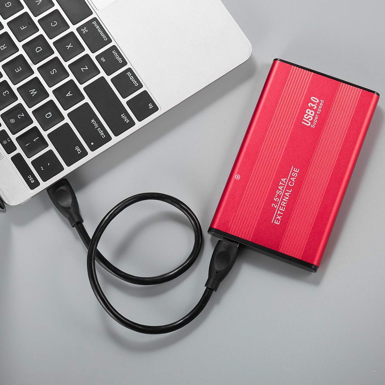 500GB/1TB/ 2 TB Rugged Mini USB 3.0 Portable 2.5 Inch Shock, Drop and Crush Resistant External Hard Drive,Ultra Slim Aluminum HDD, Ssd Hard Drive for PC, Mac, TV,PS4,Xbox - Red