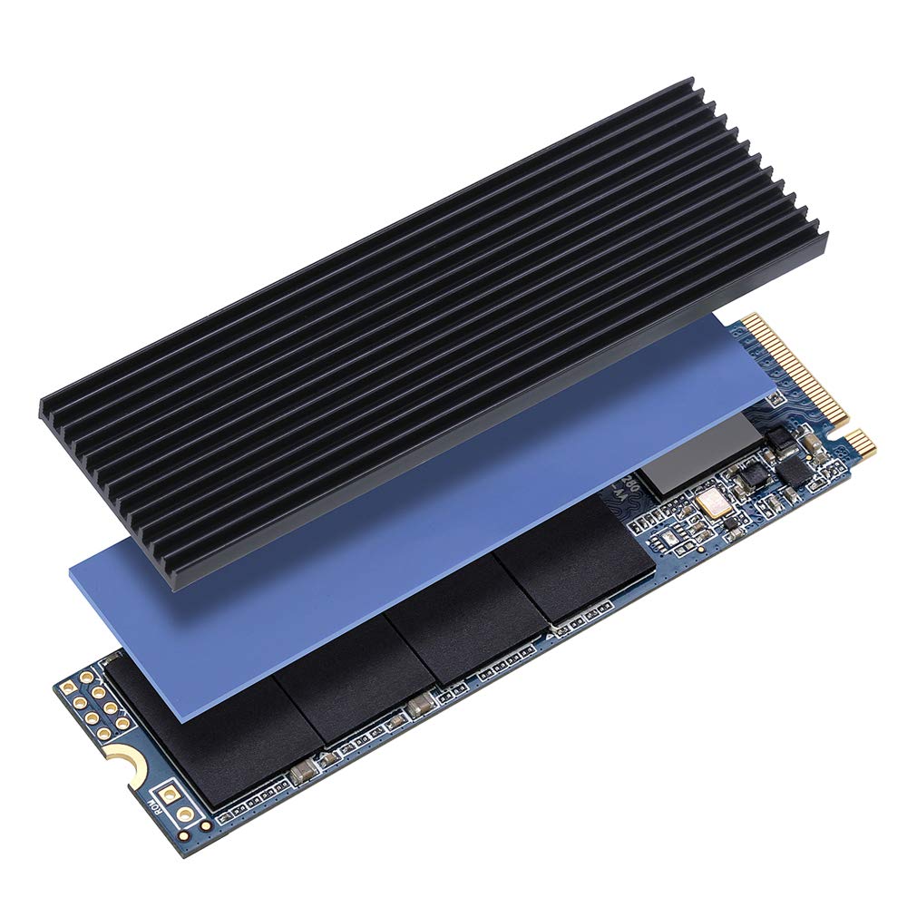 2 Pack M.2 NVMe Aluminum Heatsinks Cooler with Nano Silicone Thermal Pad