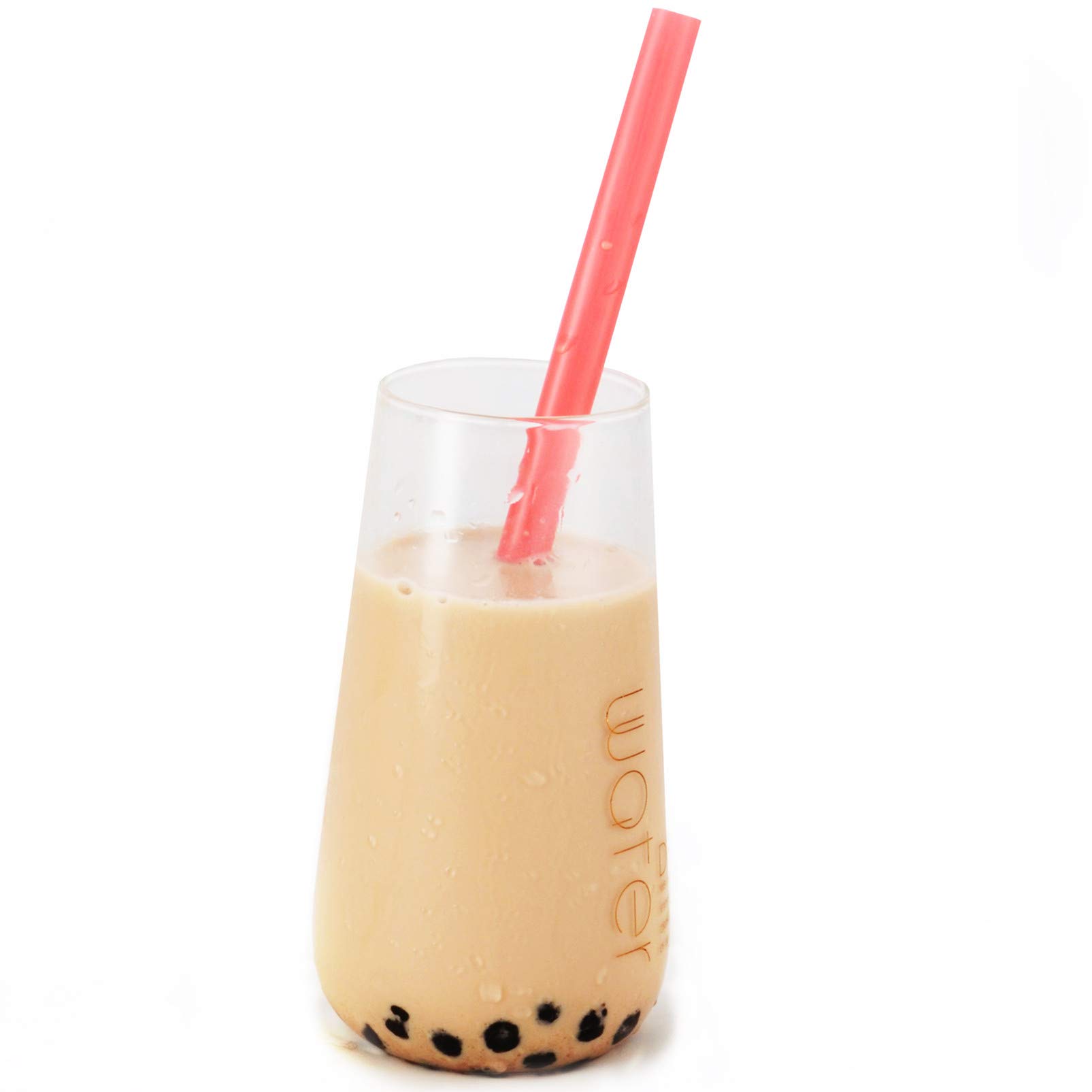 100Pcs Jumbo Smoothie Straws by WerkaSi, Multi Colors Straws, Wide Straws and Individually Wrapped Straws for Drinking, Milkshake(0.43inch, 9.45inch)