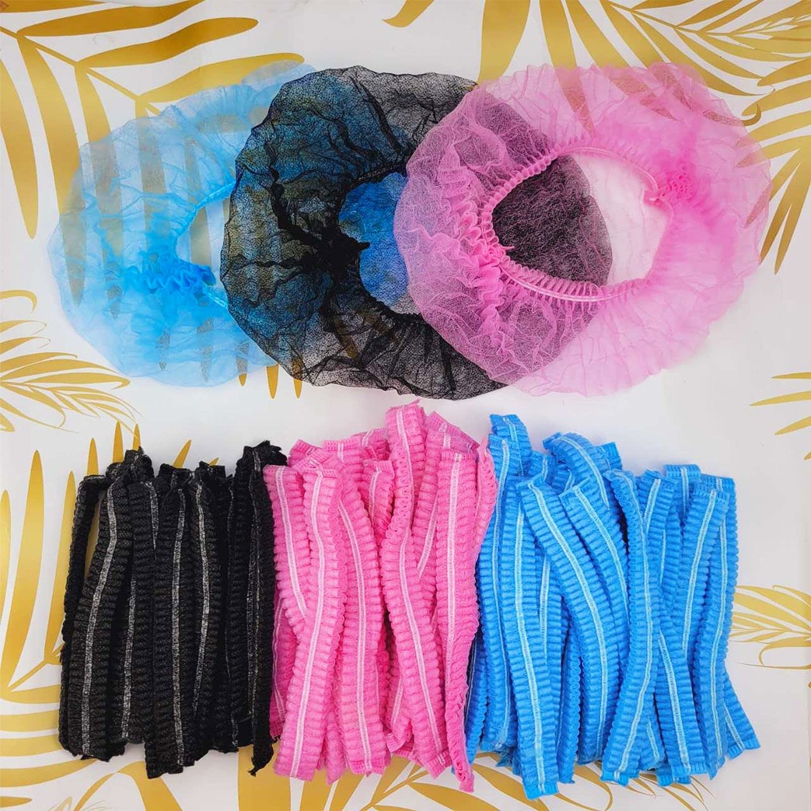 Disposable Hair Net,21”Bouffant Caps Hair Head Cover Nets,Bouffant Hair Nets,Protective Caps Elastic Dust Cap(100 Pack-Black)