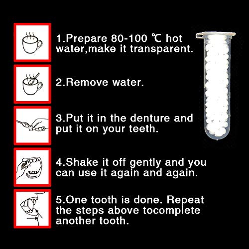 4 Pairs Halloween Vampire Teeth,1Pieces Upgraded Teeth Pellets Adhesive,4 Difference Size Fangs Fake Teeth for Halloween Party Cosplay Prop Decoration