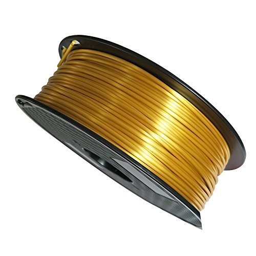 2.85mm Silk Gold PLA Filament 3D Printer Filament 1KG 2.2LBS Spool 3D Printing Material 3mm Silky Shiny Metallic Gold CC3D