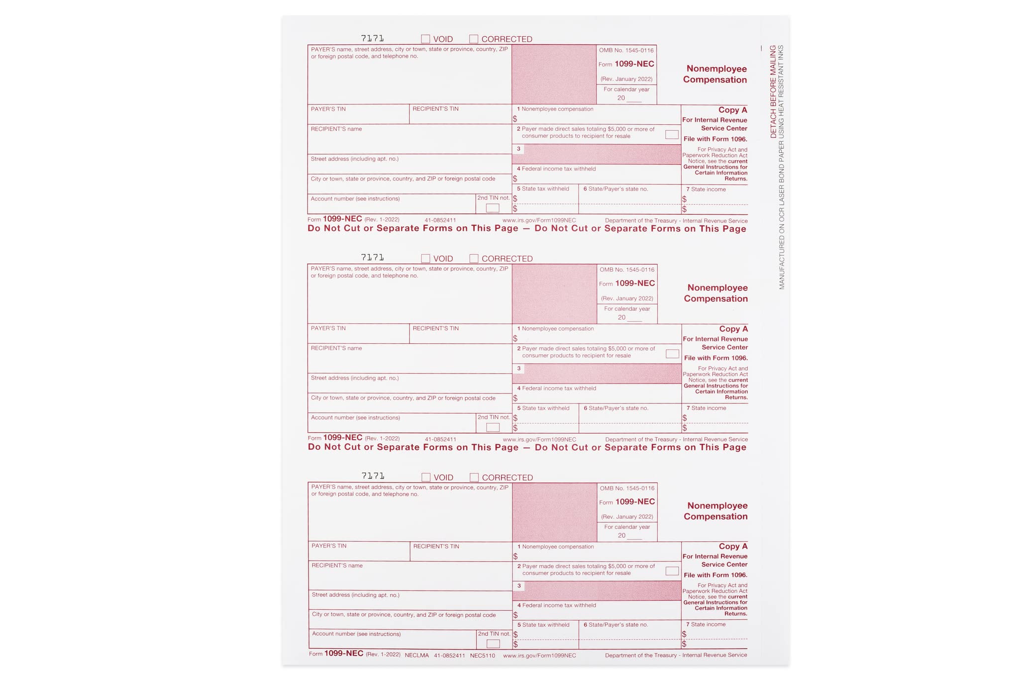 1099 NEC Tax Forms 2023 with Envelopes, 4 Part 15 Pack Tax Forms Kit and 15 Self-Seal Envelopes –Great for QuickBooks and Accounting Software, Value Pack for Business - Made in The USA - 15-Pack