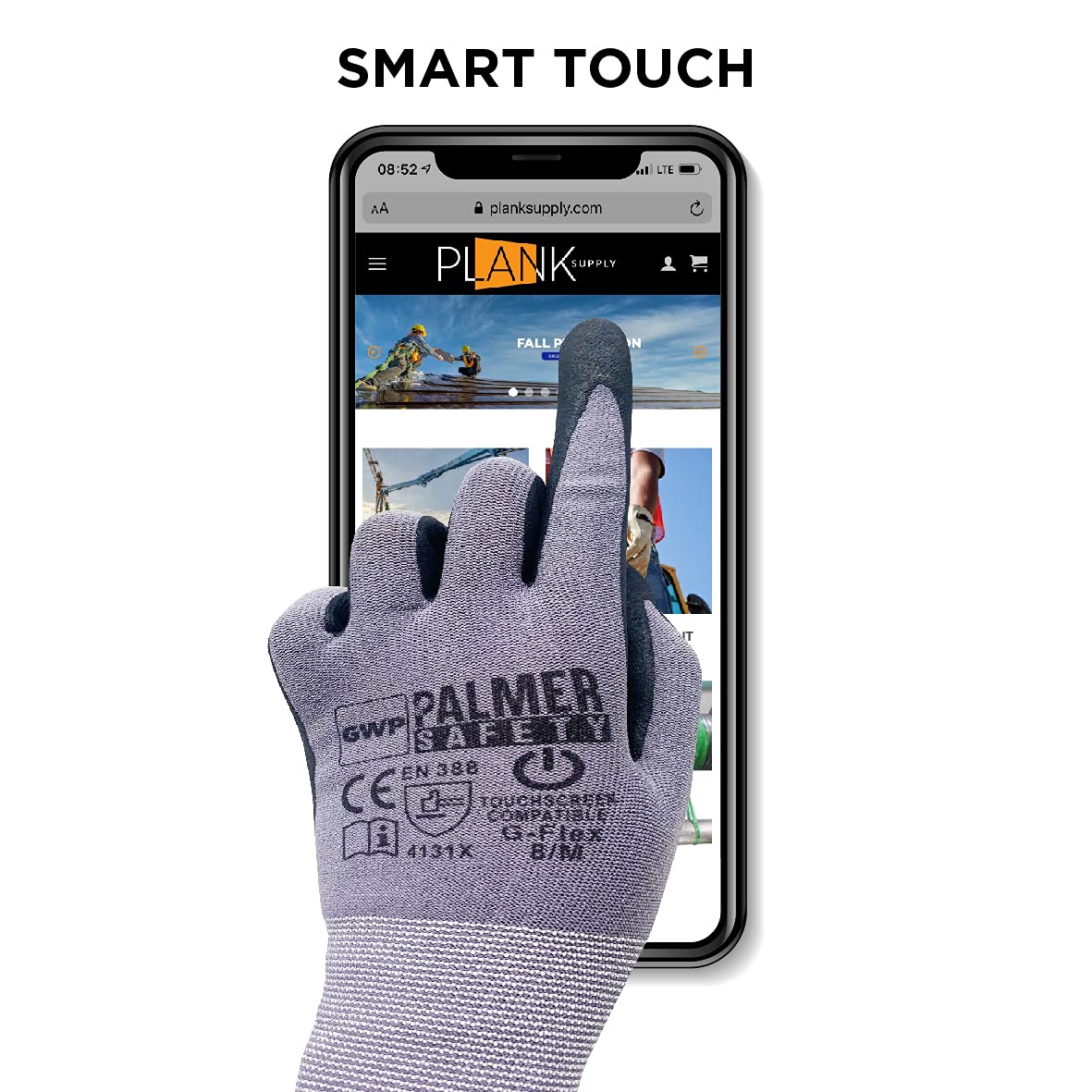 ATERET Palmer Safety 12 Pairs Large Safety Work Gloves I Microfoam Nitrile Coated Gloves I Working Gloves for Construction Warehouse Home Improvement