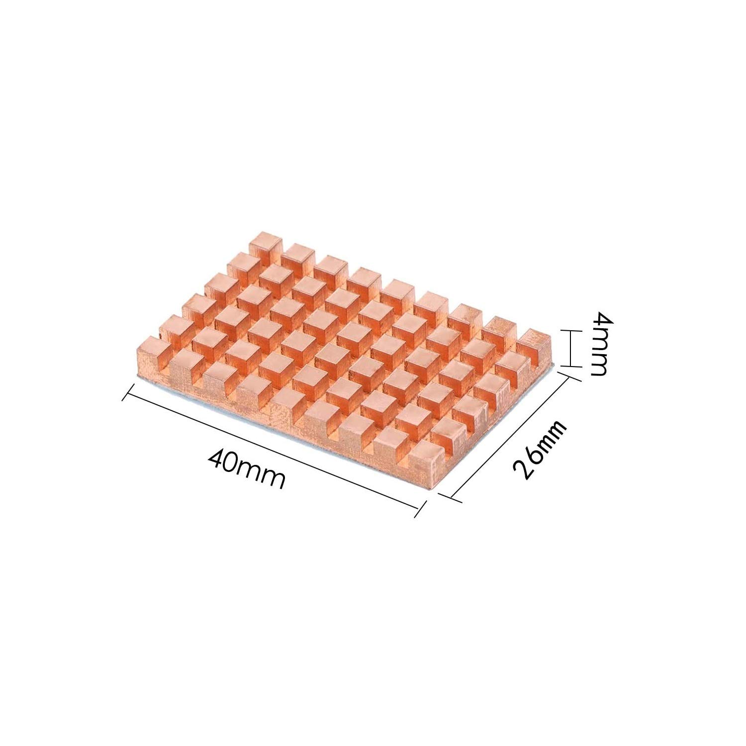 Easycargo M.2 2242 Heatsink Kit, High Performance Copper Heat Sink + Pre-applied 3M 8810 Thermal Conductive Tape for cooling mSATA M.2 2242 SSD Mini-SATA Solid State Disk NGFF 40mm x 26mm x 4mm